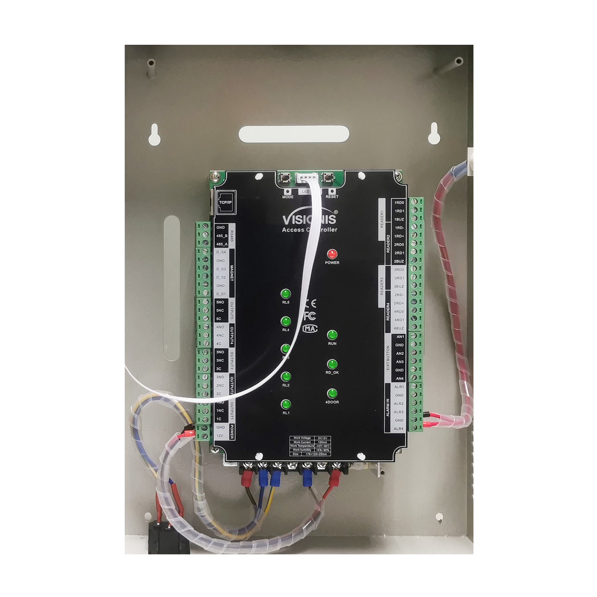 Four Doors Network Access Control Panel + Controller Board With Cabinet ...