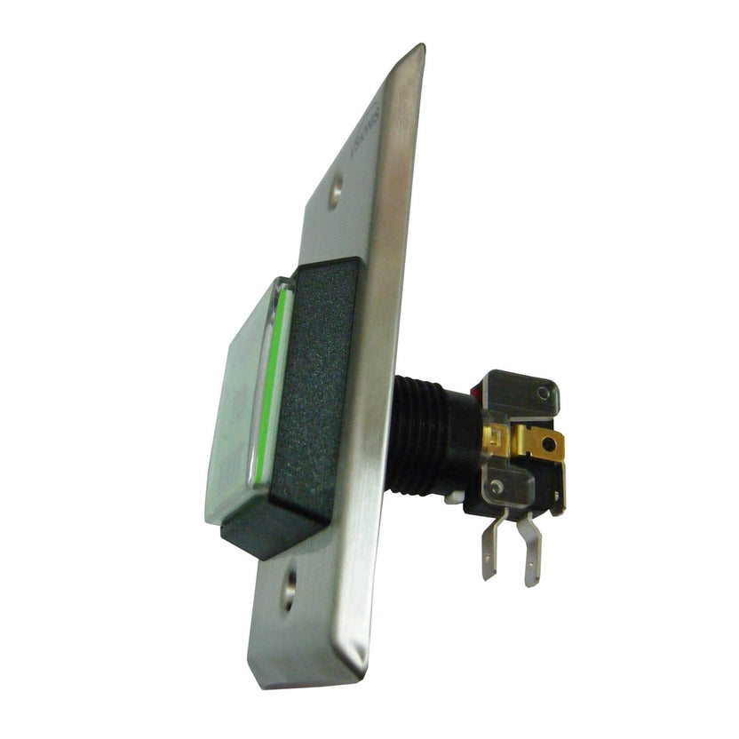 Green Push to Exit Button for Door Access Control. With Timer Delay. Square Button with LED ...